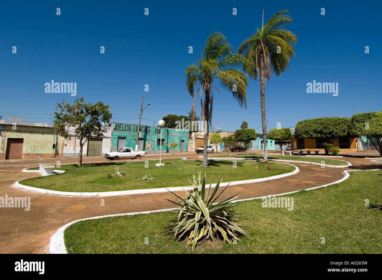 Plaza Poconé Mato Grosso Brazil August 2007 Stock Photo - Alamy