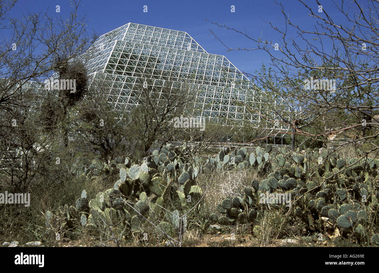 Biosphere 2 Sonoran Desert Arizona USA Desert section Stock Photo - Alamy