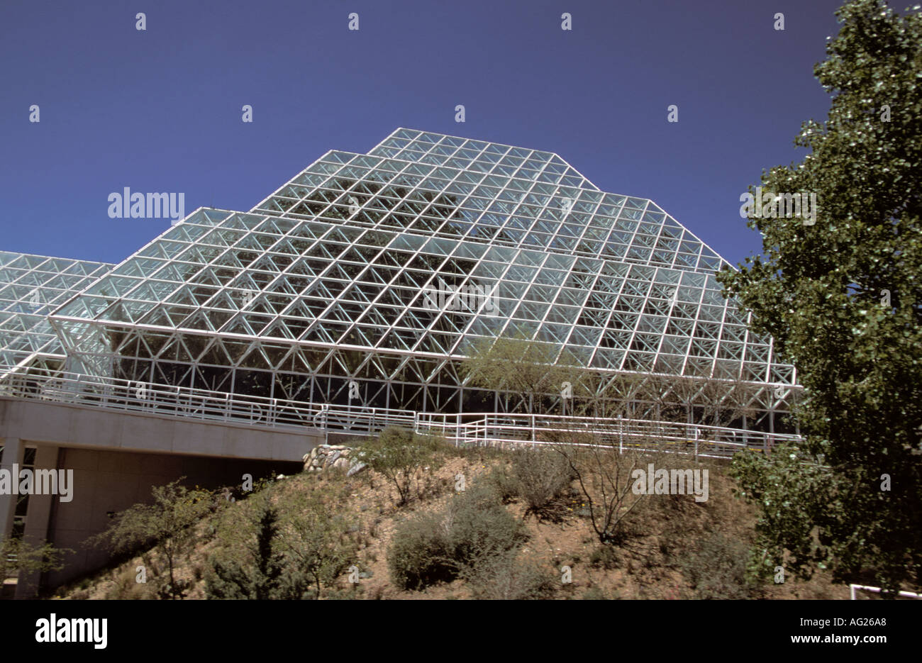 Biosphere 2 Sonoran Desert Arizona USA Desert section Stock Photo - Alamy