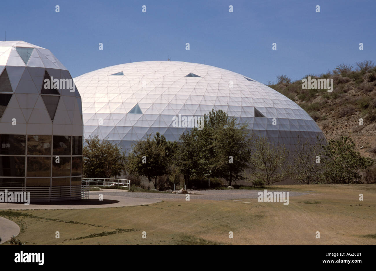 Biosphere 2 Sonoran Desert Arizona USA West Lung geodesic Stock Photo ...