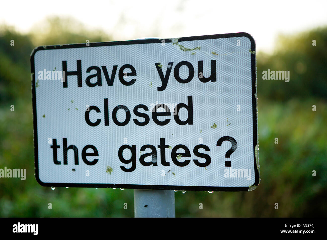 Railway Crossing Reminder Sign 'Have You Closed The Gates?', Norfolk ...