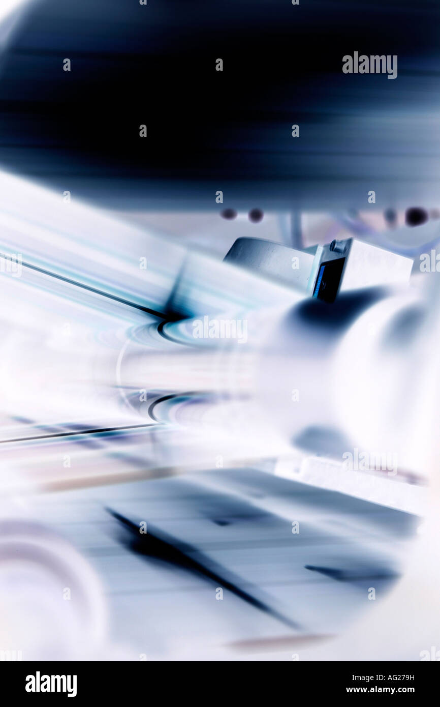 Paper Running Round Rollers On A Web Press Stock Photo - Alamy