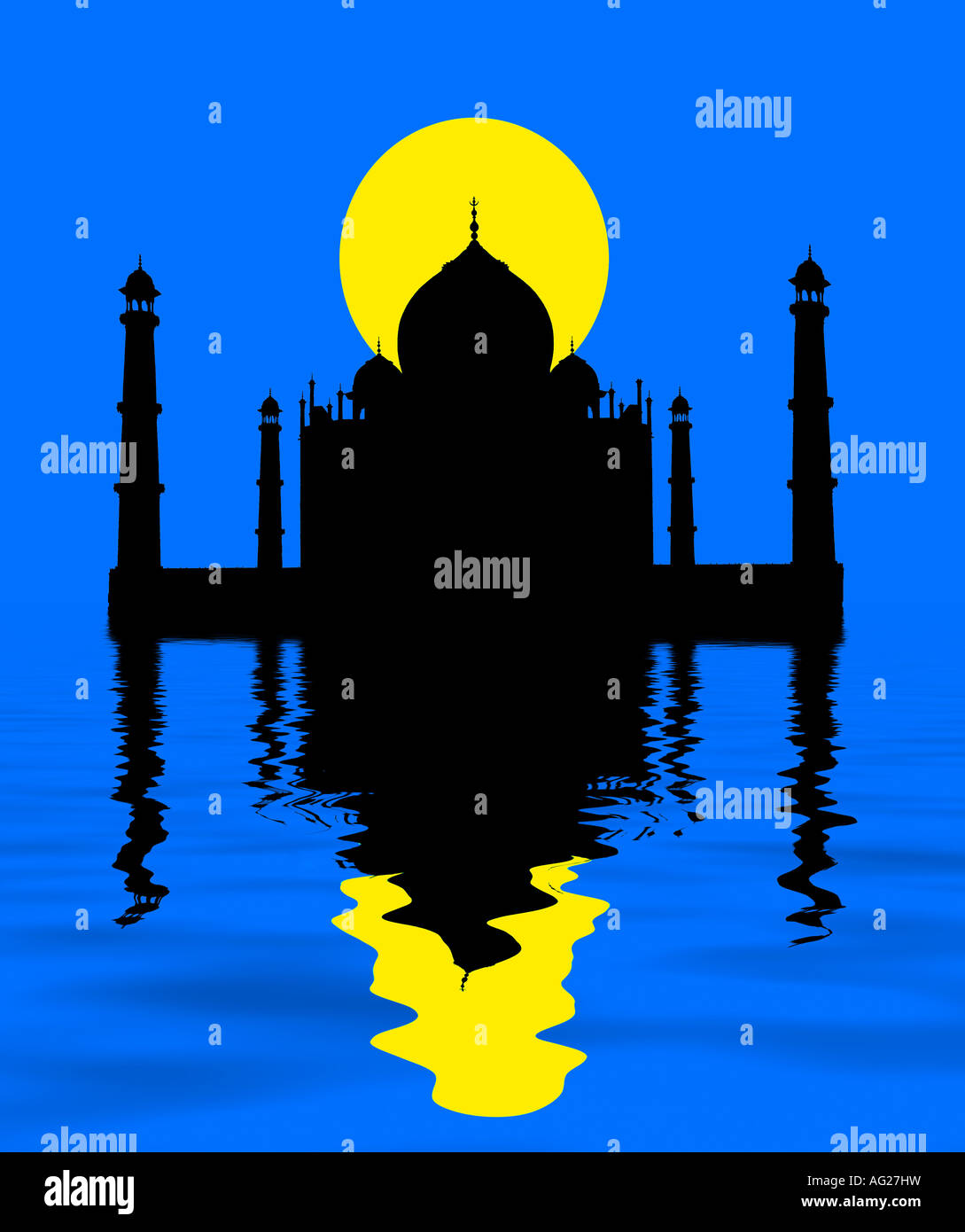 Taj Mahal graphic, India Stock Photo - Alamy