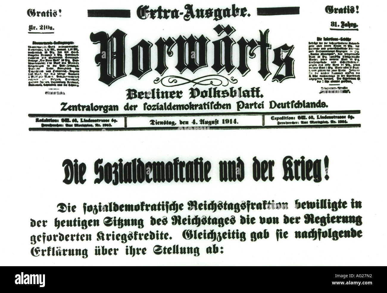 Wwi newspaper hi-res stock photography and images - Alamy