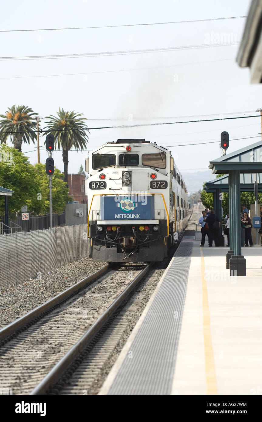 Metrolink train in Orange, California Stock Photo - Alamy