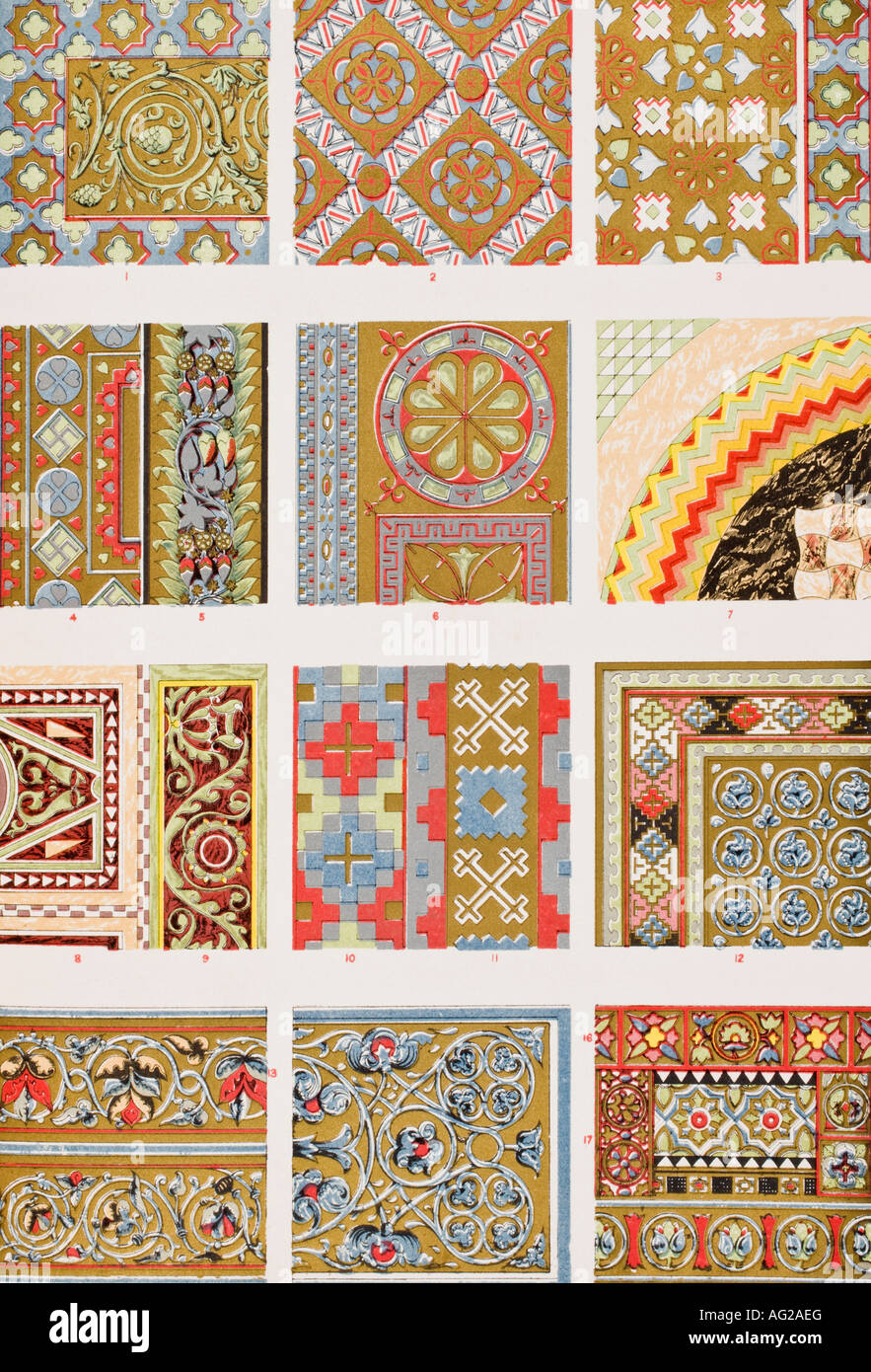 The Grammar of Ornament. Byzantine No 2, Plate XXVIX Stock Photo - Alamy