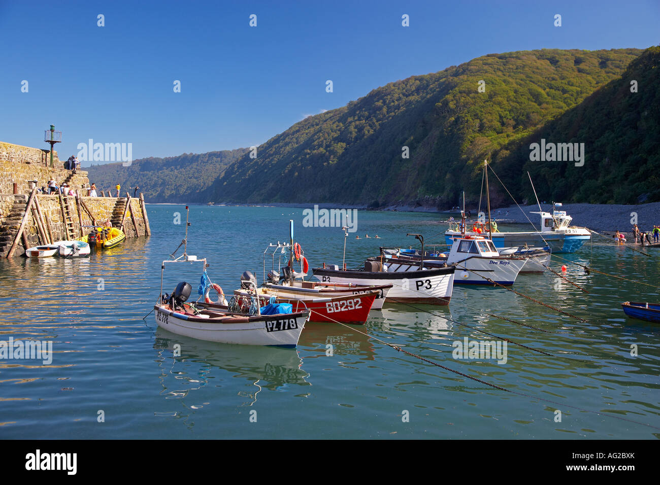 Clovelly Harbour, North Devon, England, UK Stock Photo - Alamy
