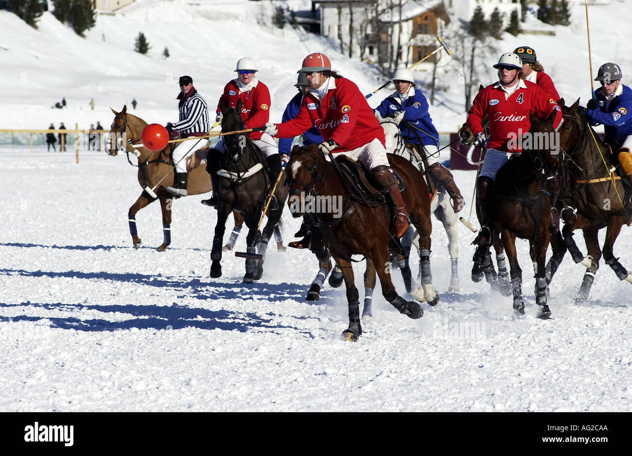 CARTIER POLO ON SNOW STMORITZ 250103 RED NO 3 ALEJANDRO DIAZ ALBERDI ...