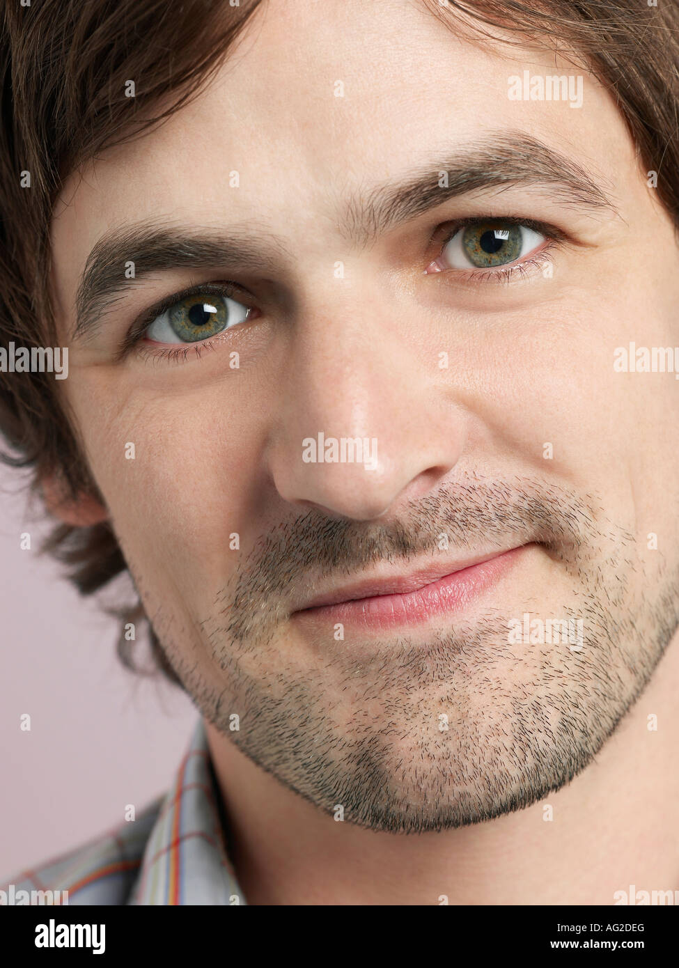 Mid adult man smiling, close-up of face Stock Photo - Alamy