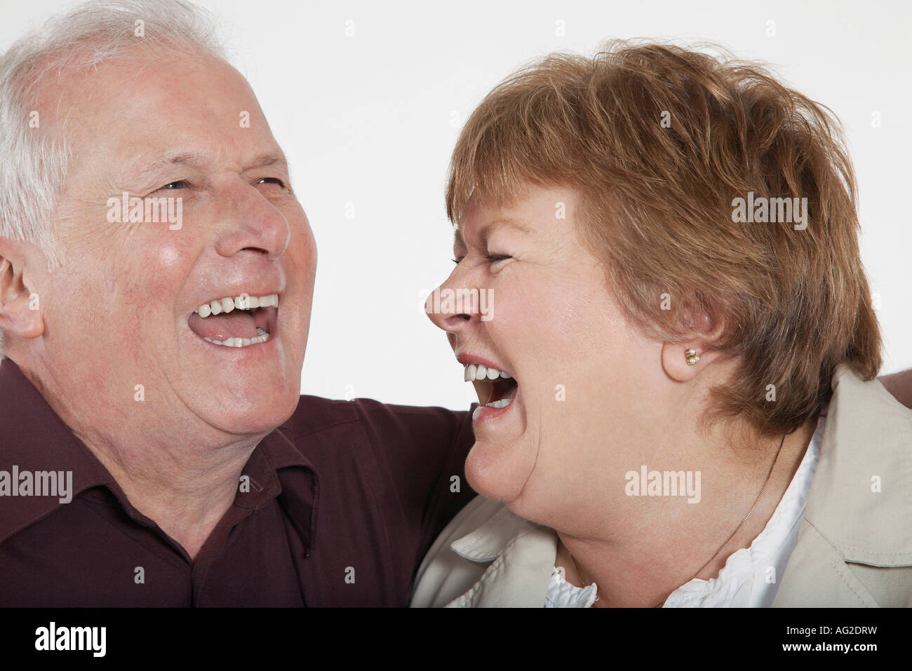 Middle-aged couple laughing, close-up Stock Photo - Alamy