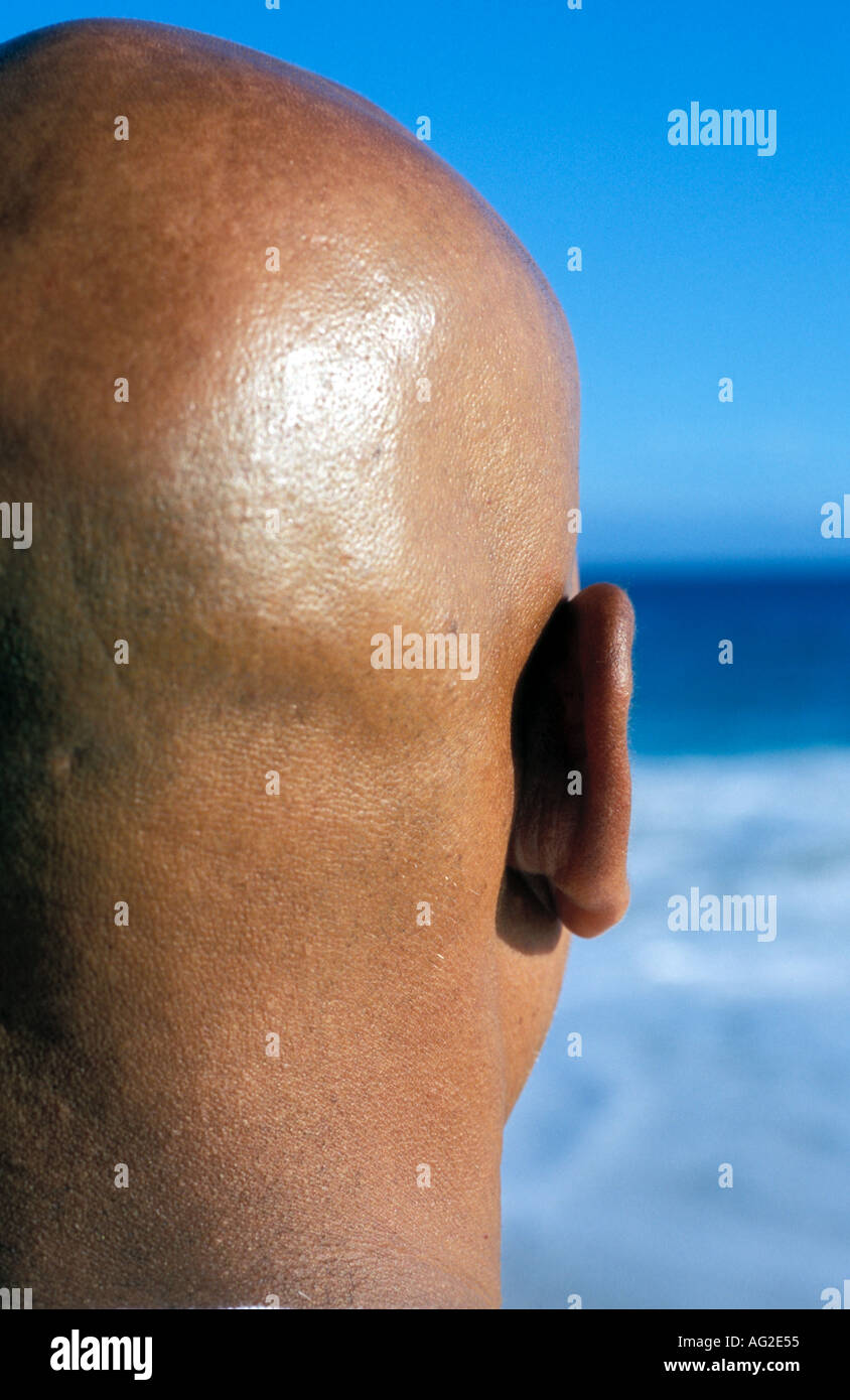 Hawaiian man on beach, Kauai, Hawaii Stock Photo - Alamy