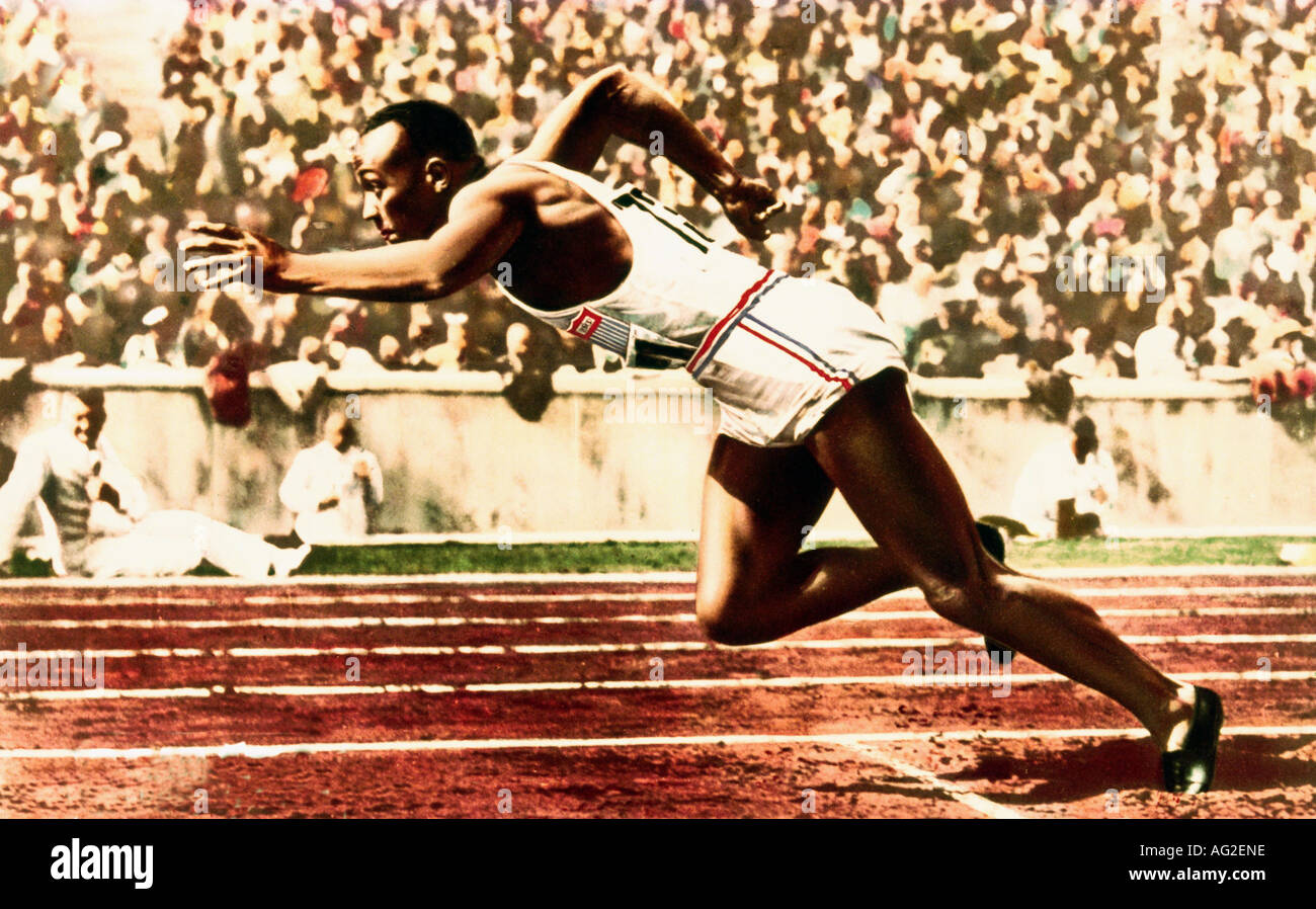 Jesse Owens Olympics Podium