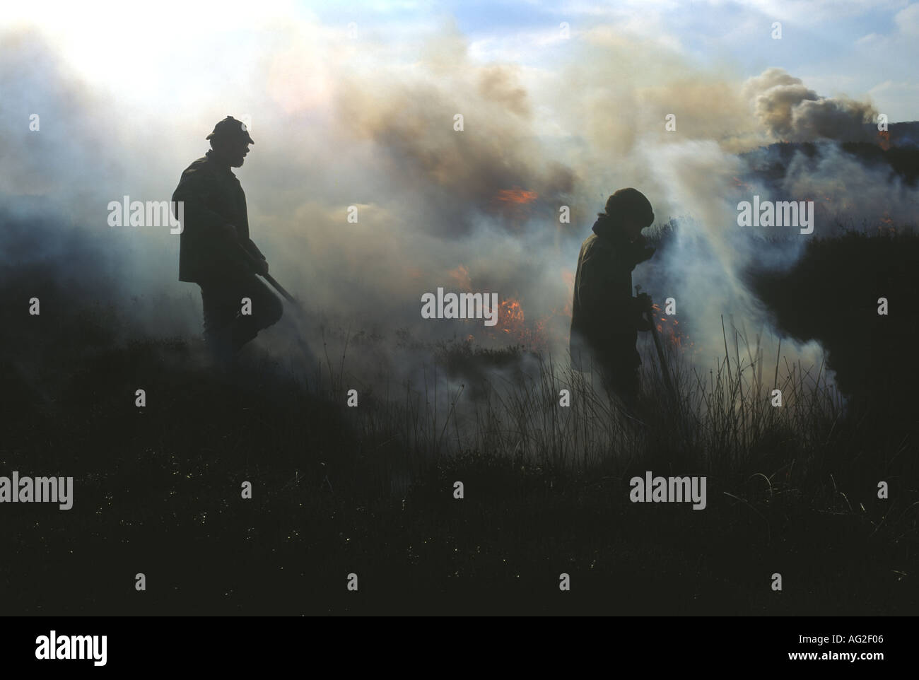Heather burning wales hi-res stock photography and images - Alamy