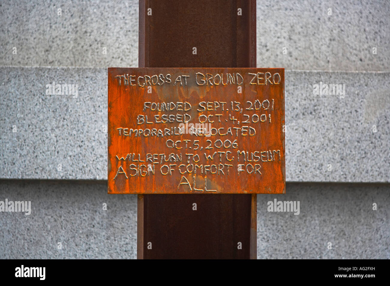 Ground zero cross hi-res stock photography and images - Alamy