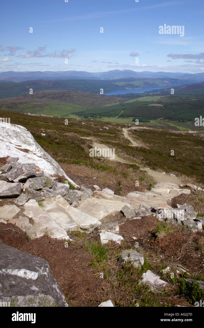 Pathway down Schiehallion mountain Scotland Stock Photo - Alamy