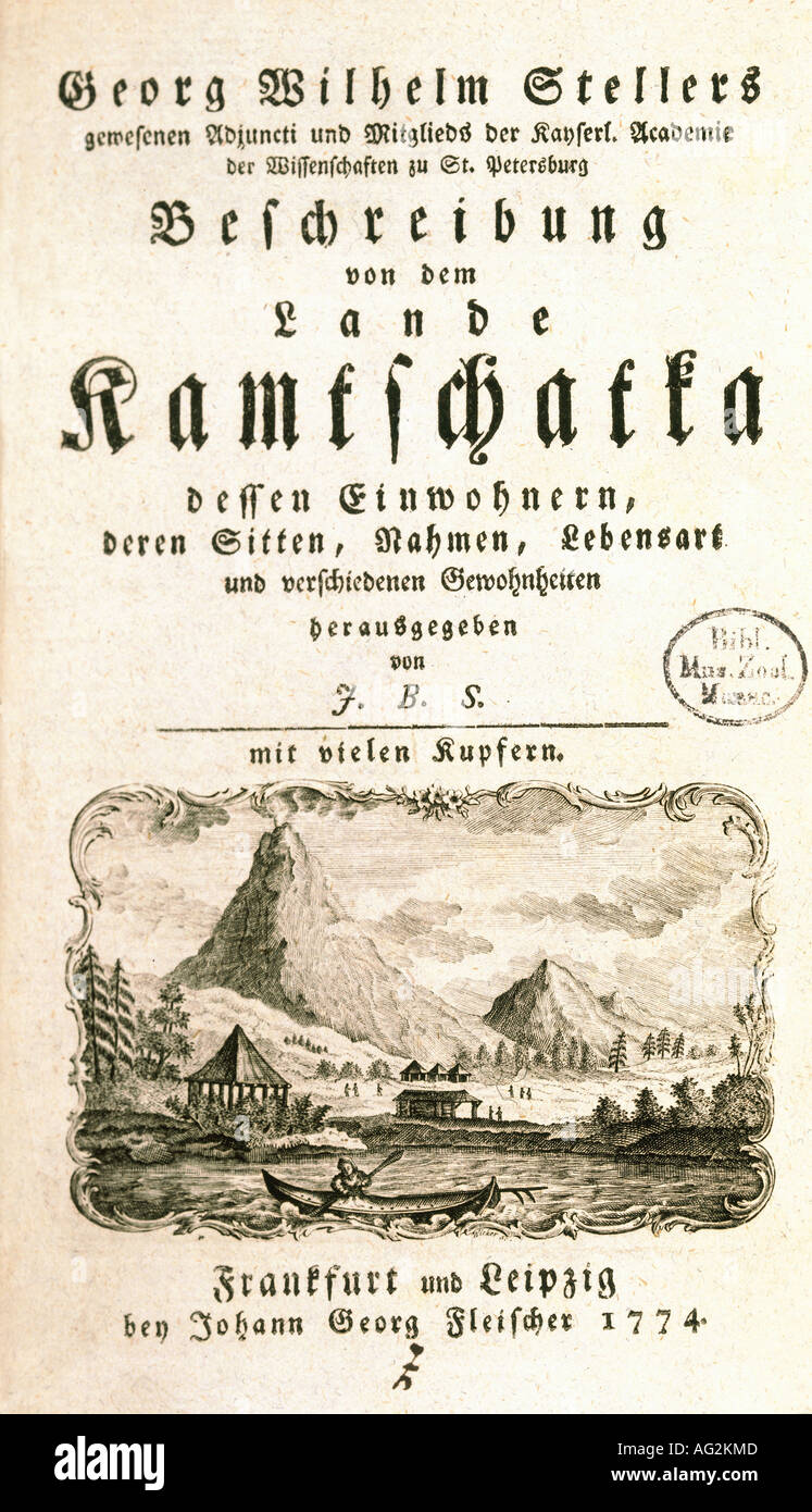 travel / geography, Russia, book title, Georg Wilhelm Steller (1709 ...