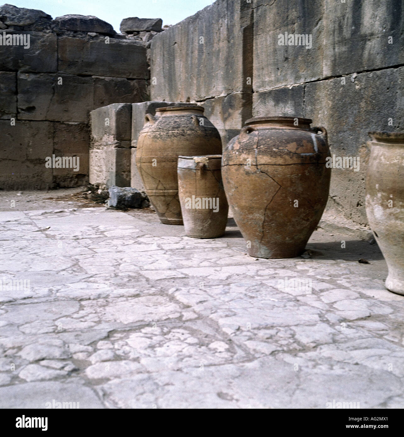 travel /geography, Greece, Crete, buildings, palace of Phaistos, supply ...