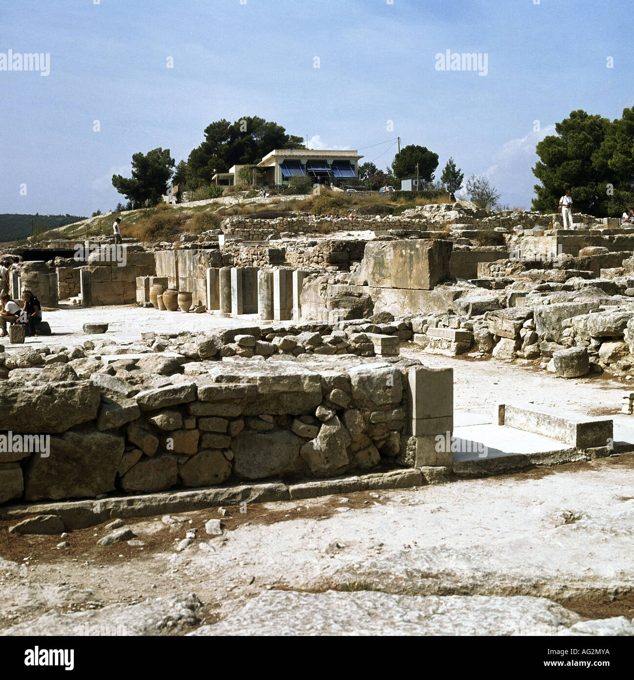 travel /geography, Greece, Crete, buildings, palace of Phaistos, aisle ...
