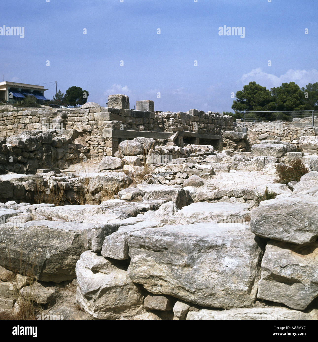travel /geography, Greece, Crete, buildings, palace of Phaistos, view ...
