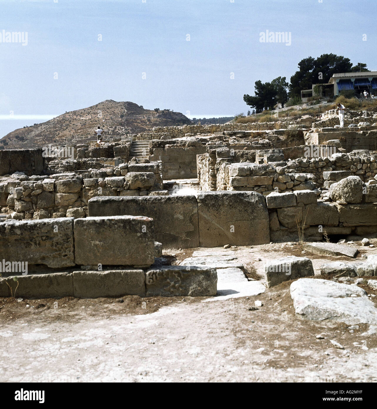 travel /geography, Greece, Crete, buildings, palace of Phaistos, view ...
