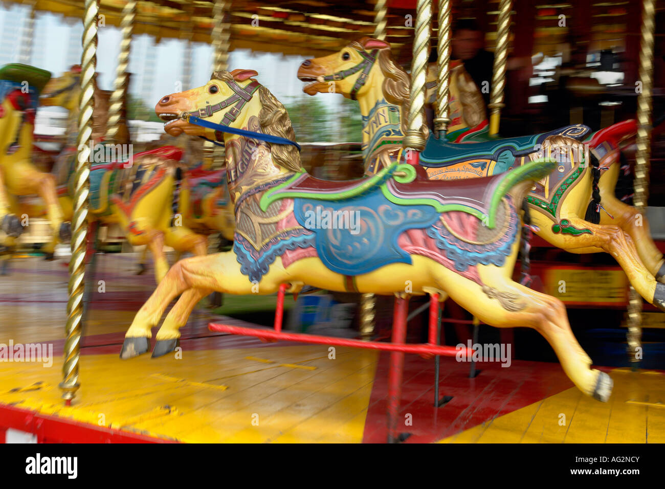 old english traditional steam powered childrens fairground horse ...