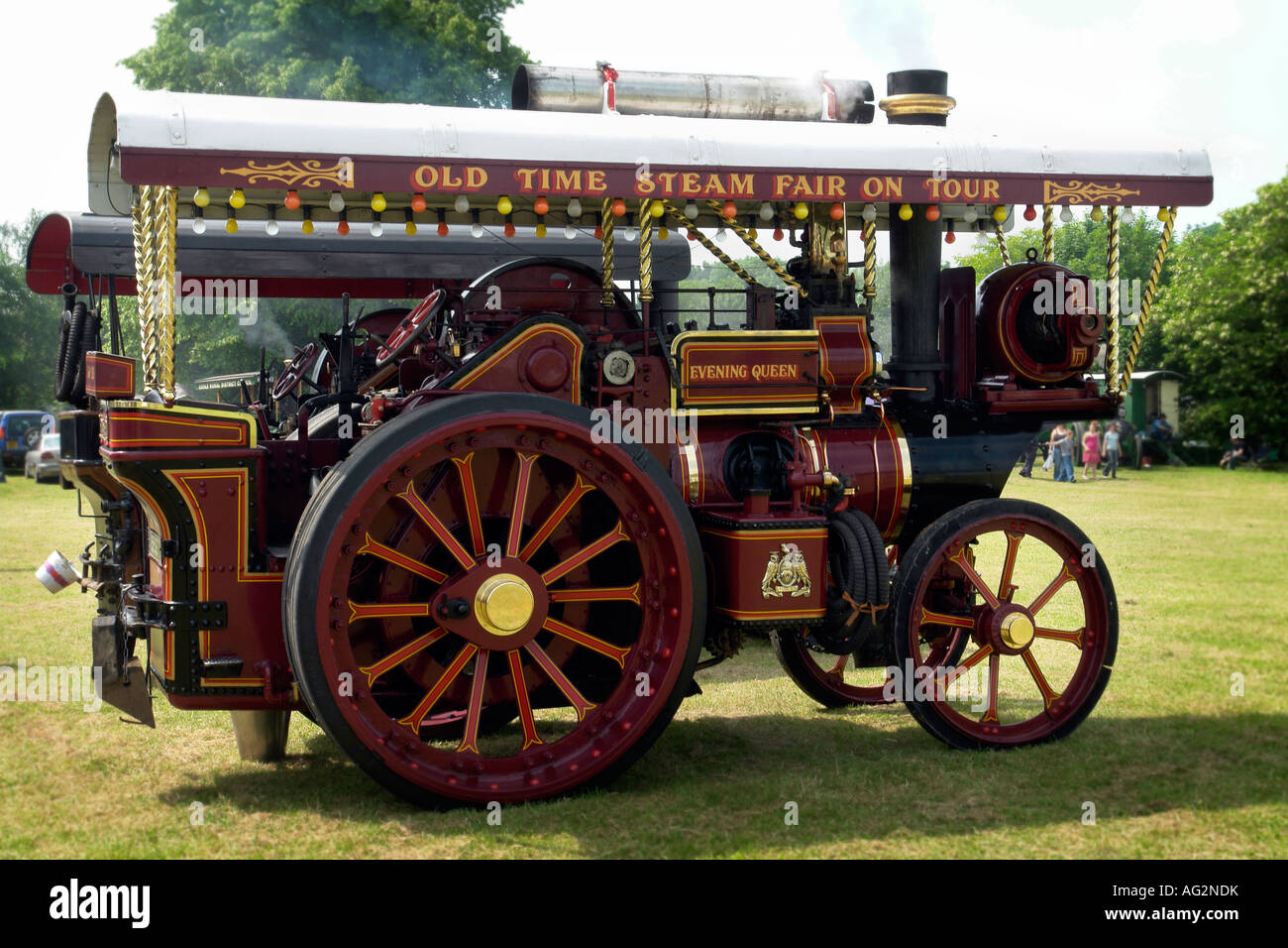 steam traction engine at astle park rally Stock Photo - Alamy