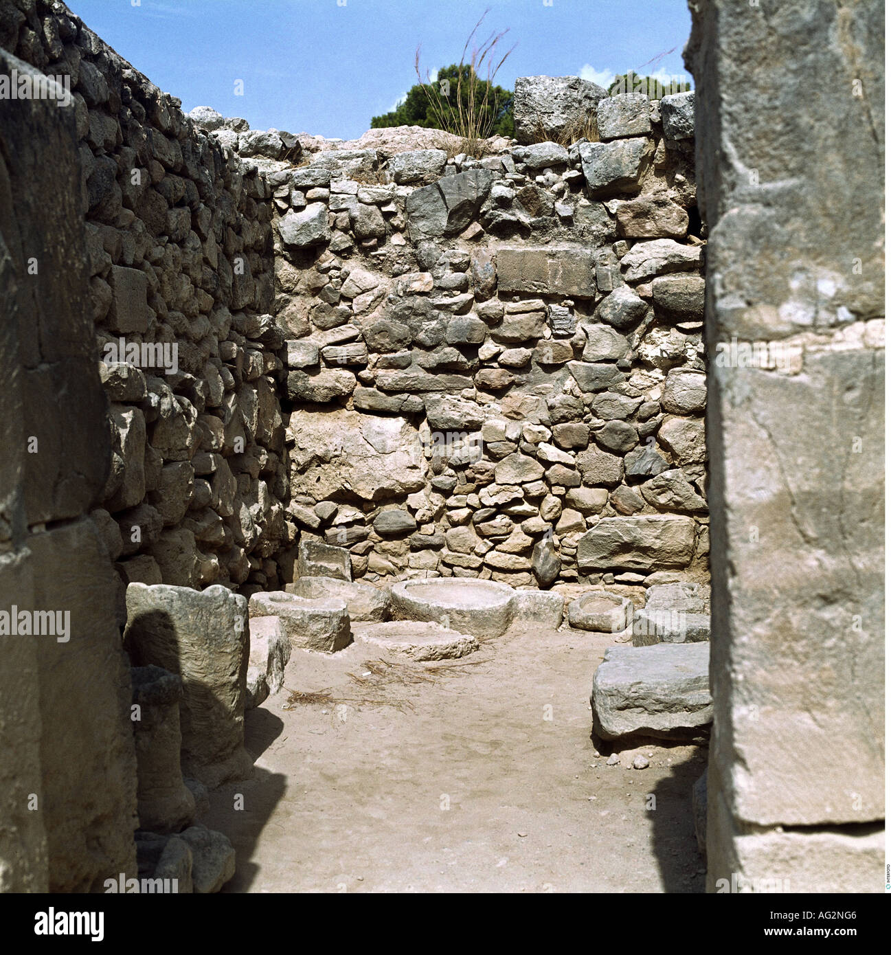 travel /geography, Greece, Crete, buildings, palace of Phaistos ...