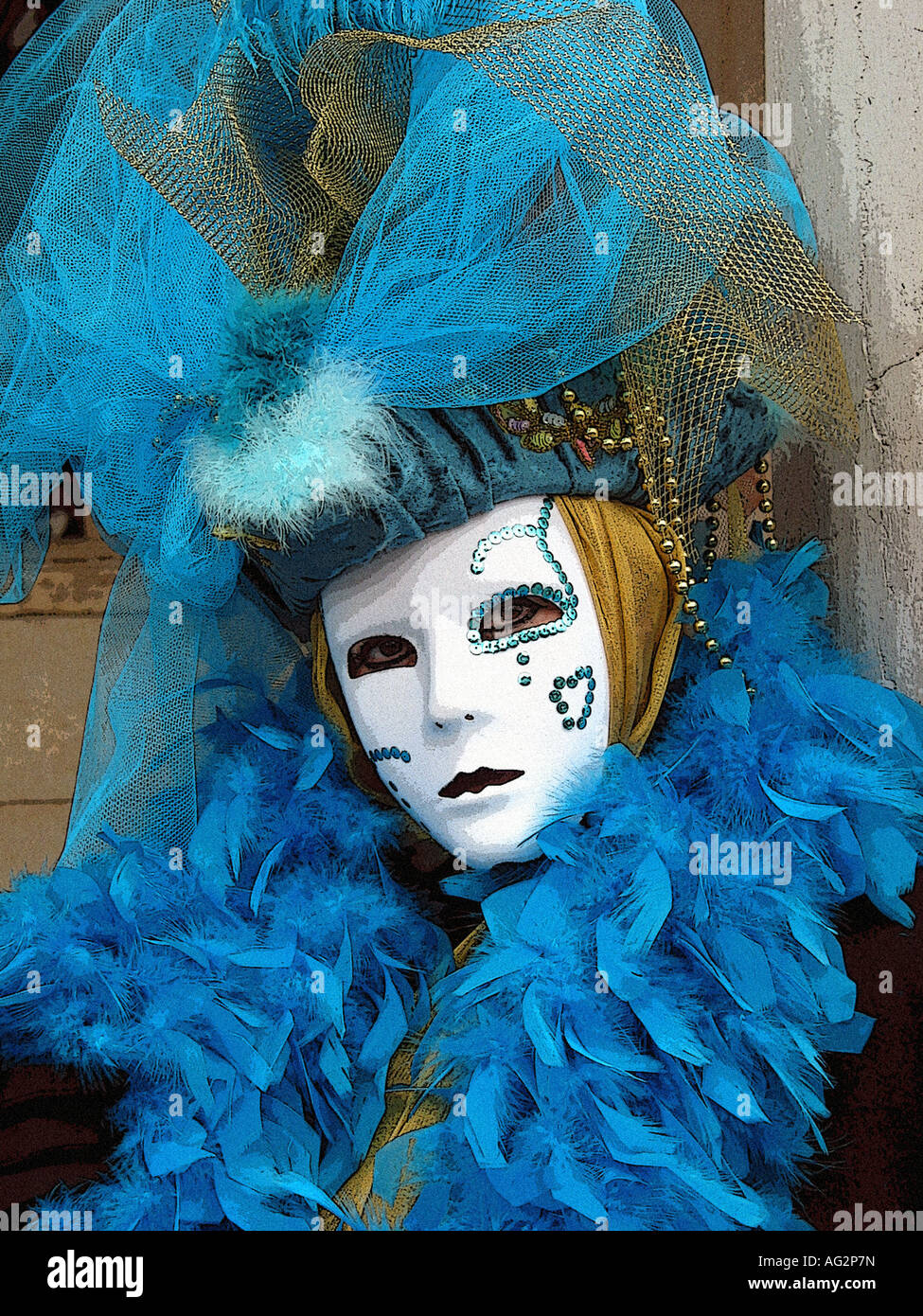 behind the mask at venice carnival Stock Photo - Alamy