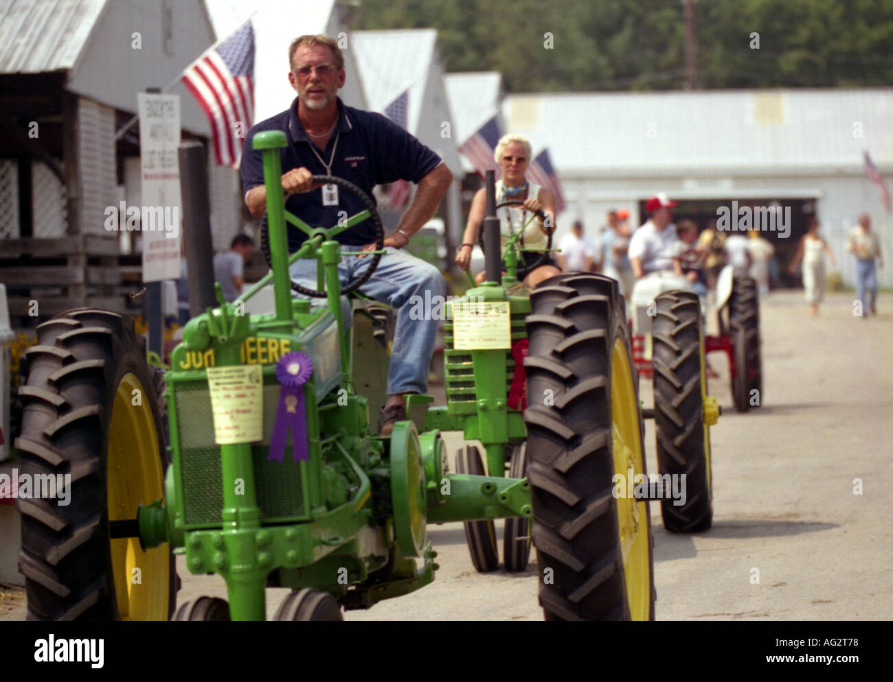 Row vintage tractors hi-res stock photography and images - Alamy