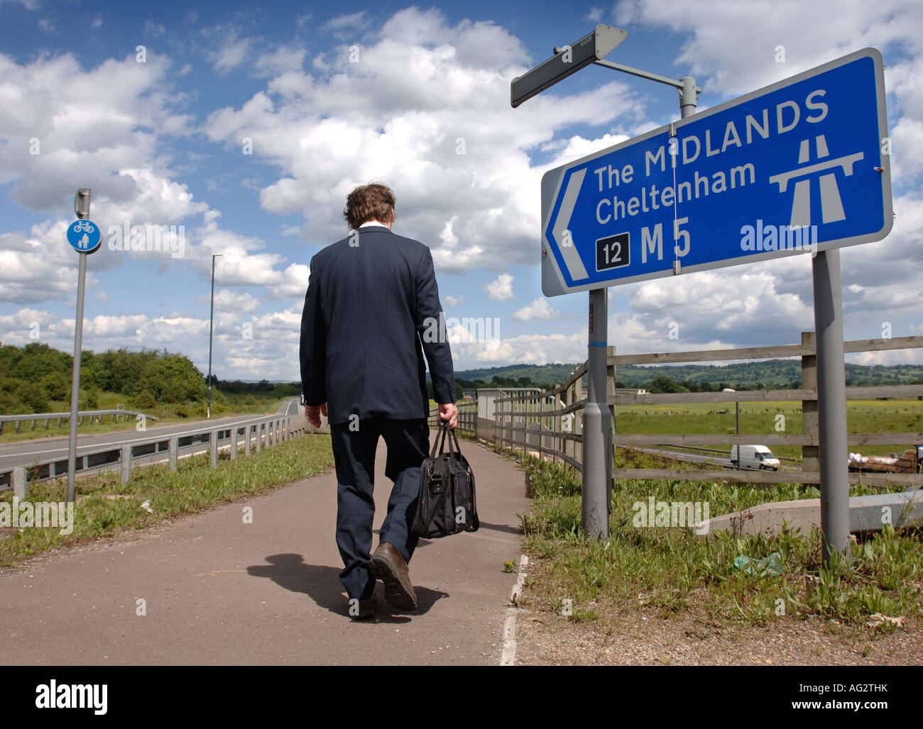 Motorway sign uk midlands hi-res stock photography and images - Alamy
