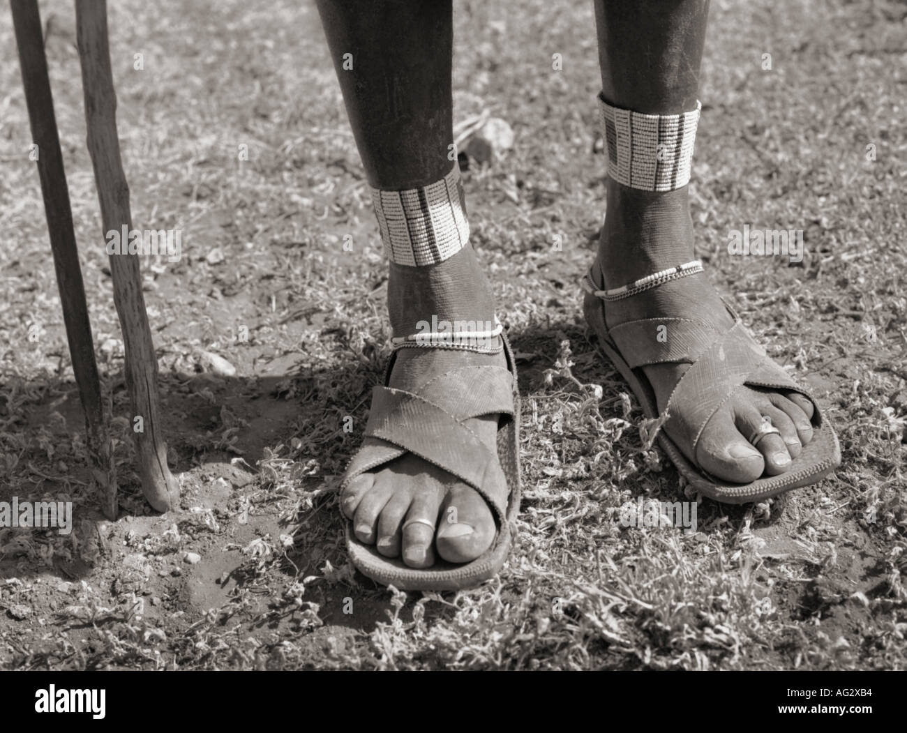 Masai man feet Tanzania Stock Photo - Alamy