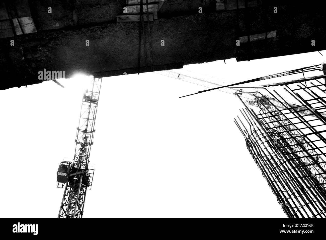 Building construction scaffolding Black and White Stock Photos & Images ...