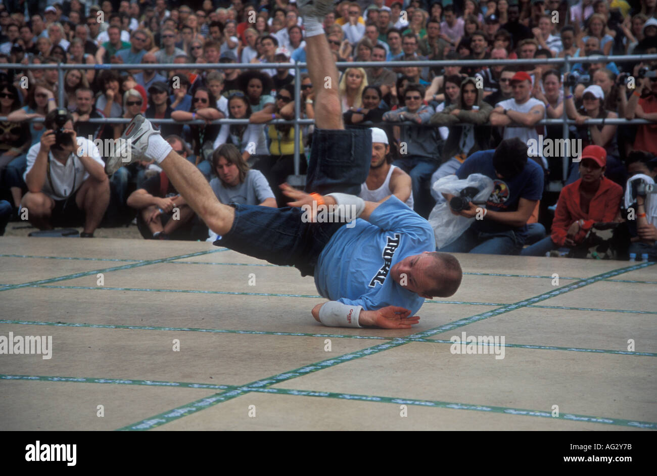 Break dancers competing in a competition Sprite Urban Games Clapham ...