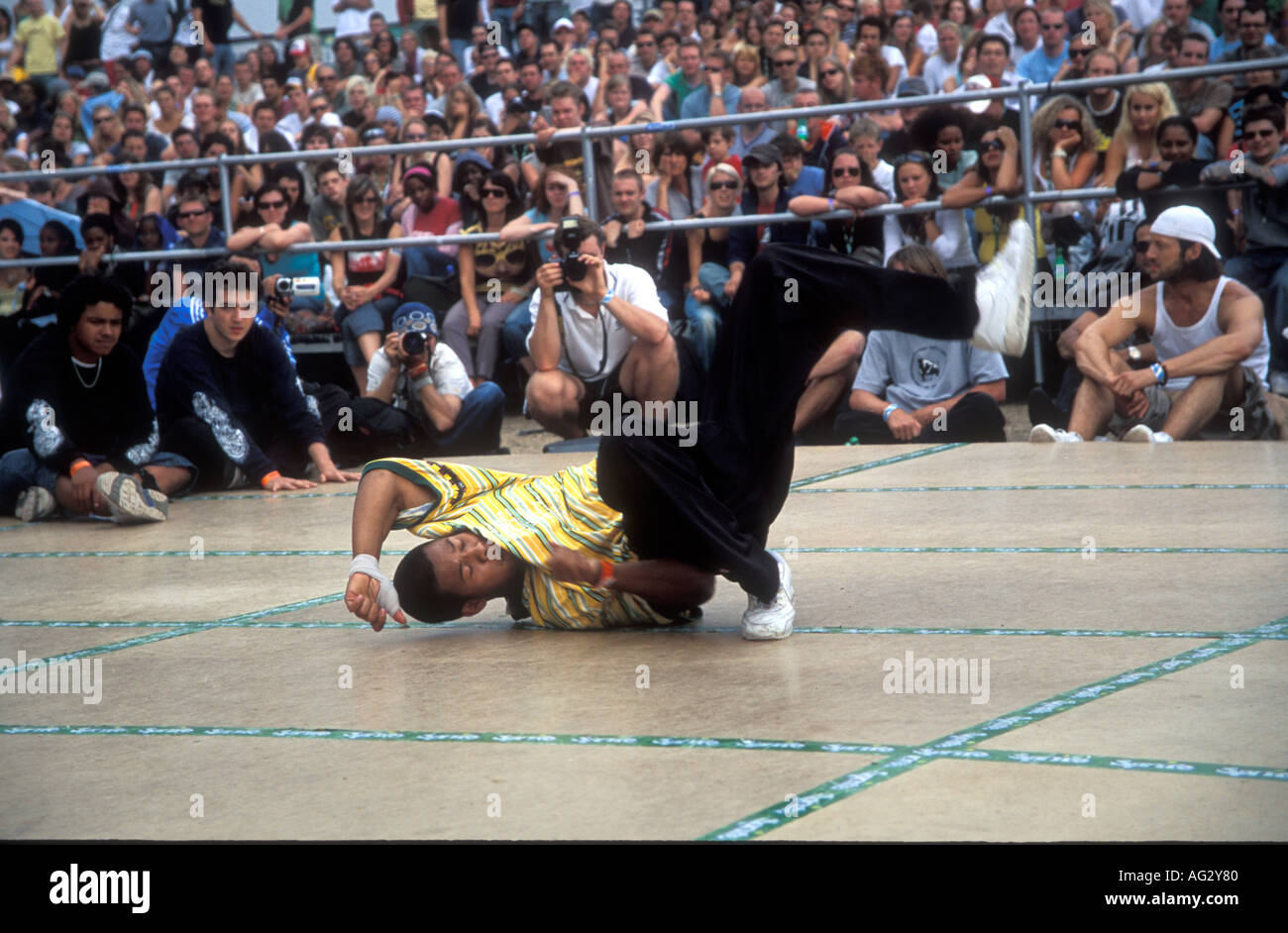 Break dancers competing in a competition Sprite Urban Games Clapham ...