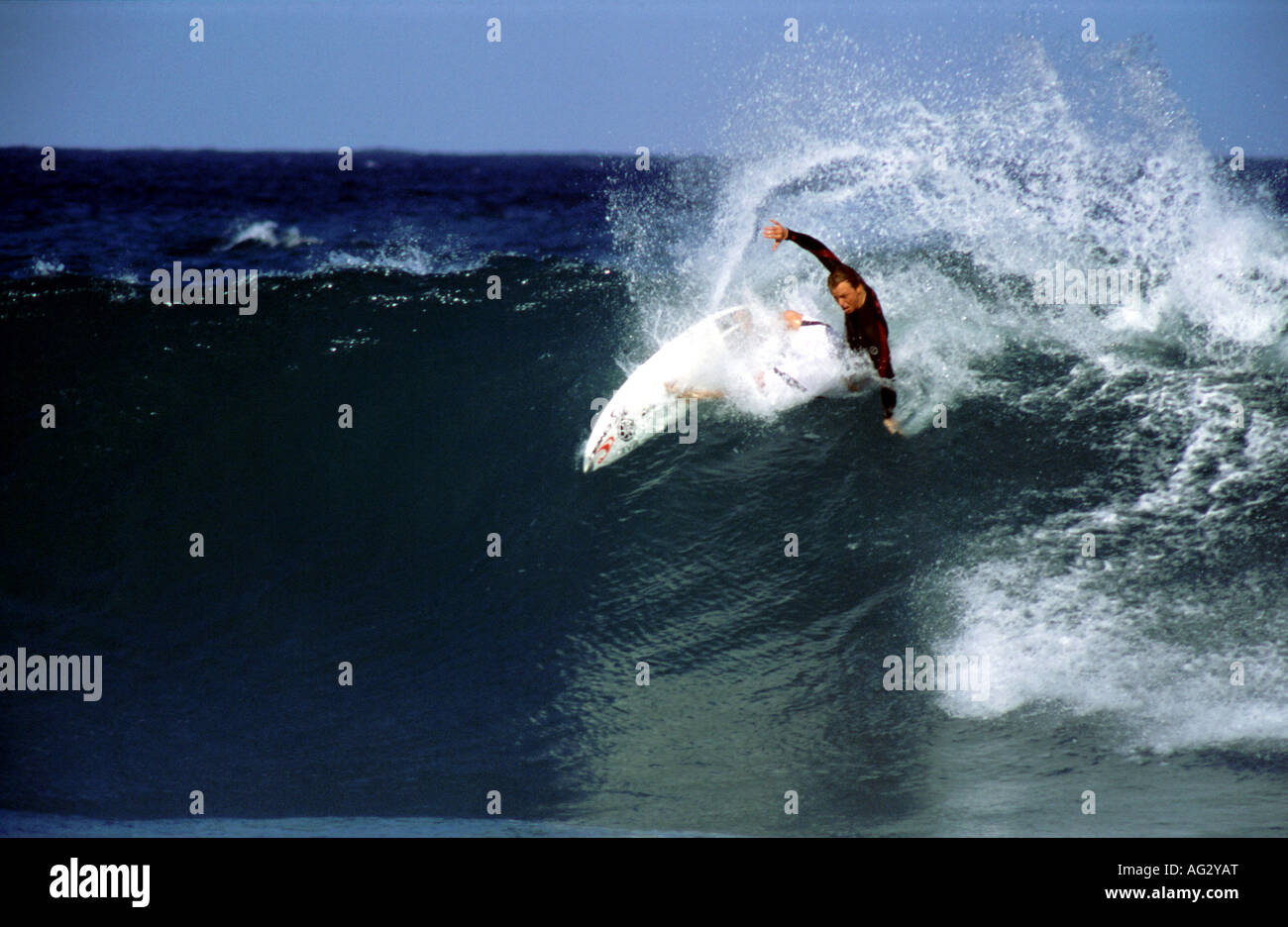 Surfing Rocky Point, Hawaii Stock Photo - Alamy