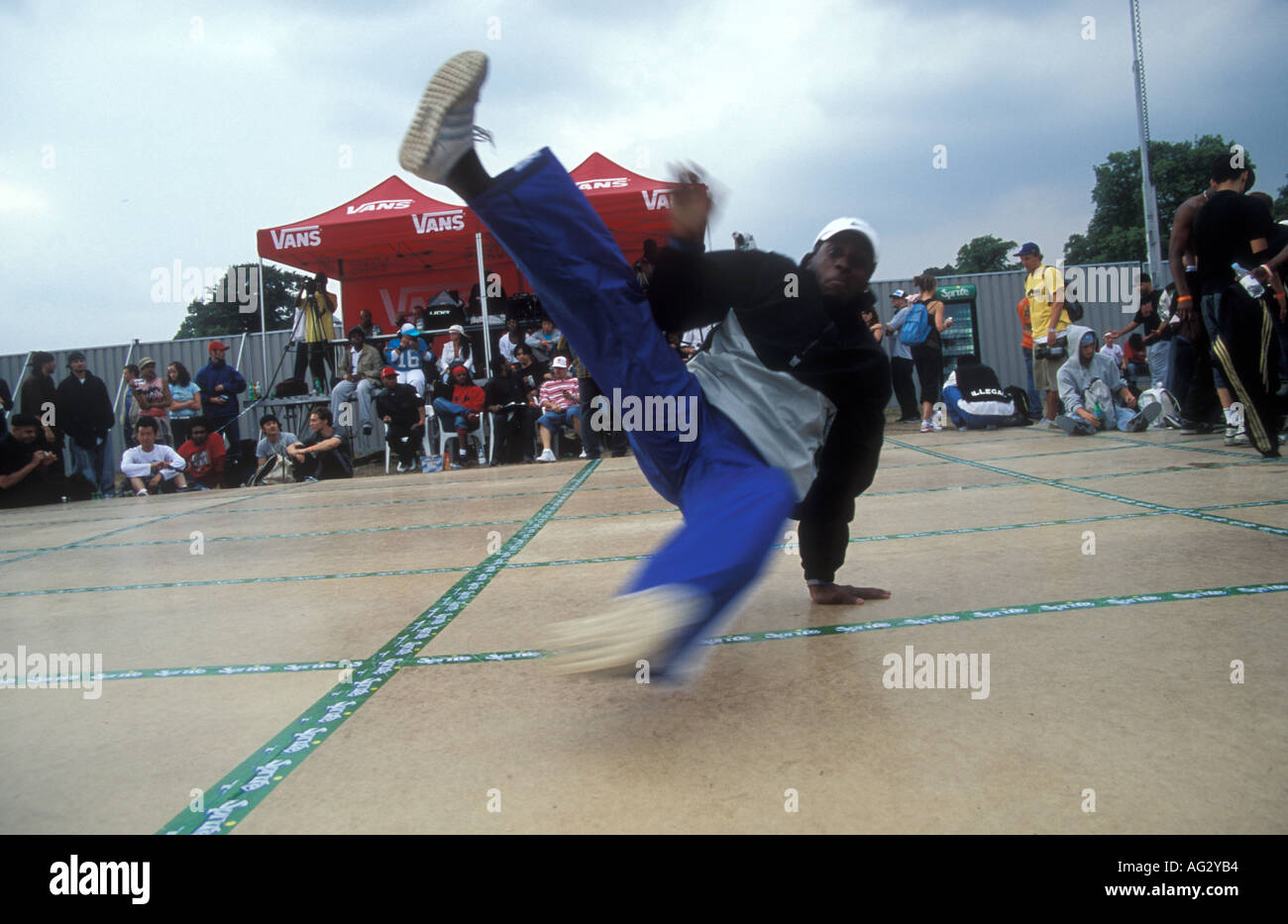 Break dancer competing in a competition Sprite Urban Games Clapham ...