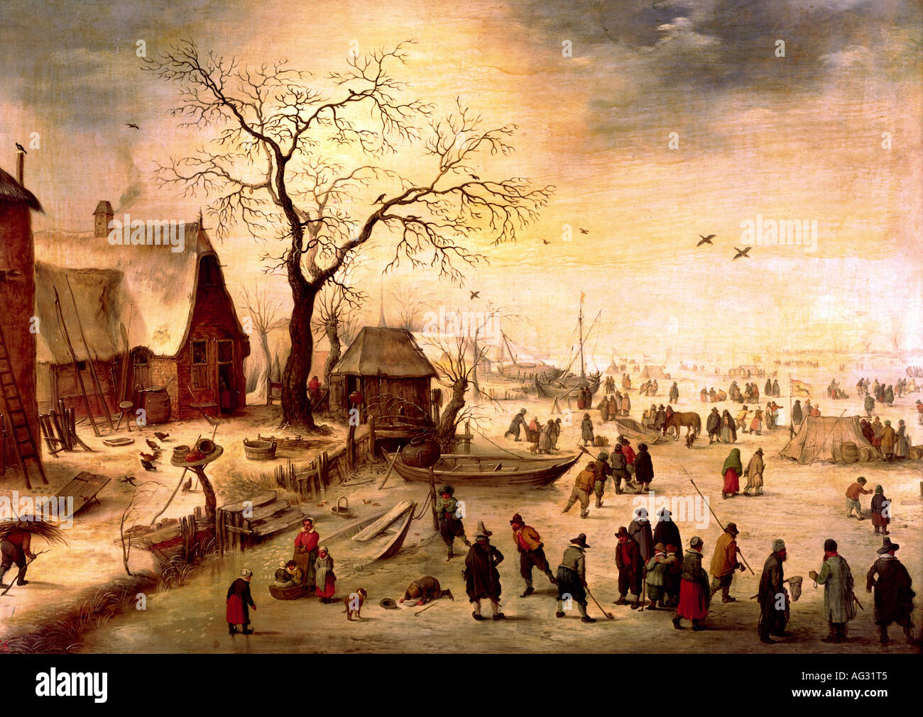 fine arts, Snayers, Pieter (circa 1592 - circa 1666), painting, "Winter ...