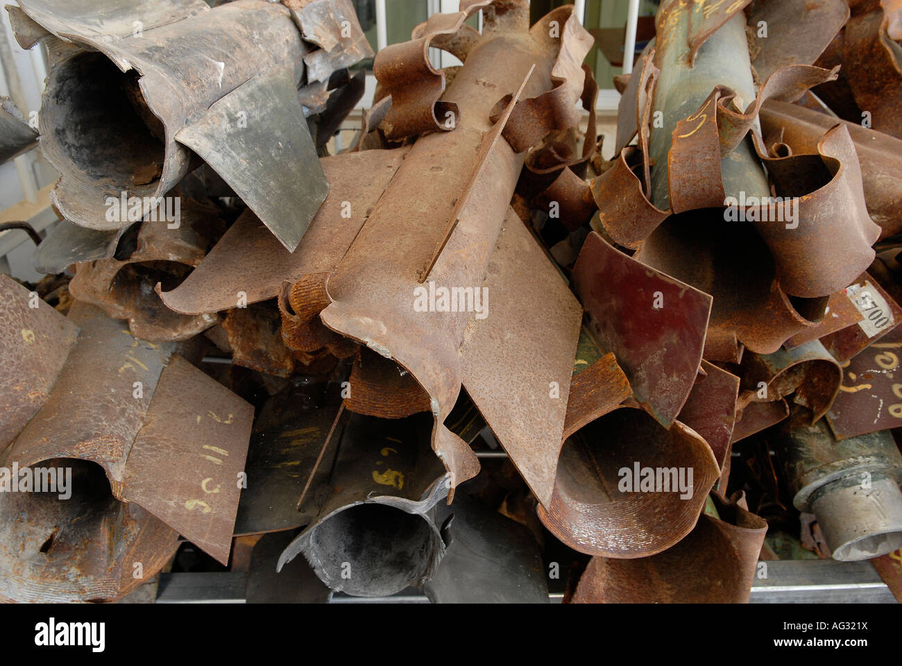 Remnants of Qassam rockets developed by the Izz ad-Din al-Qassam ...