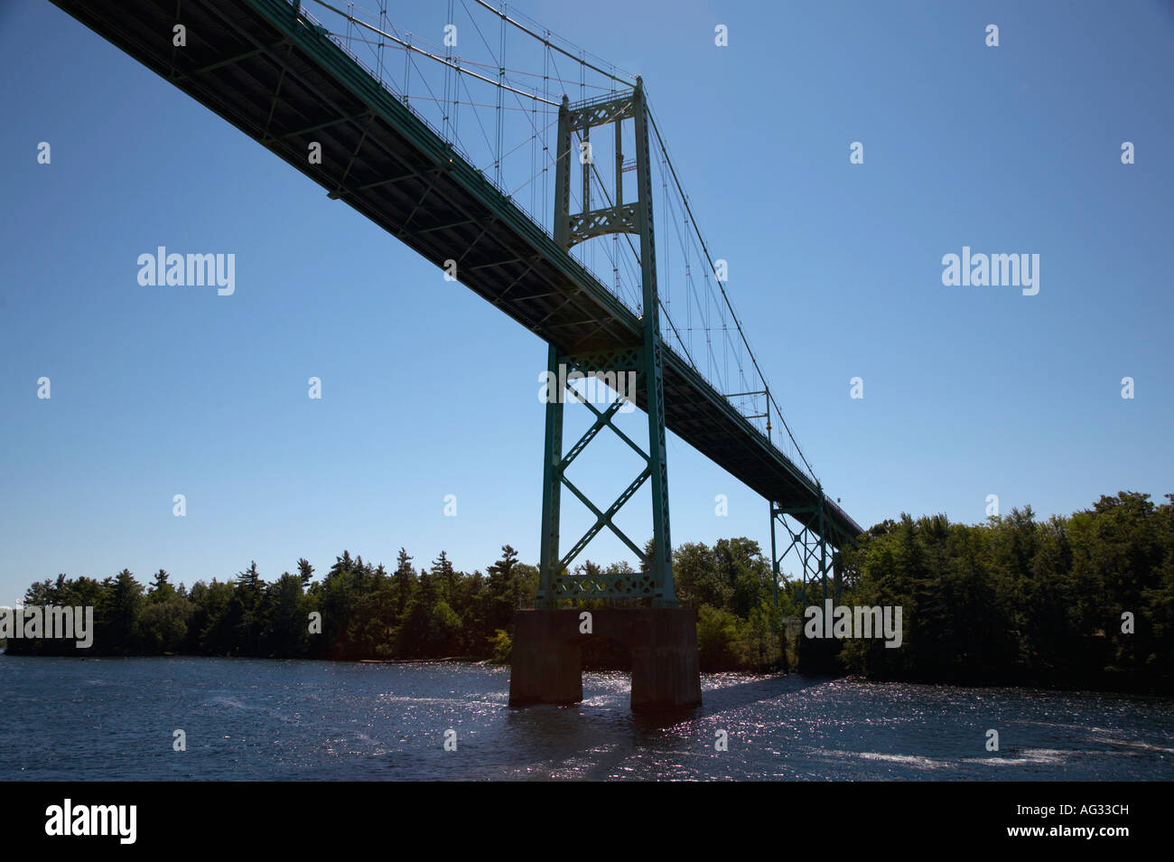 Thousand Islands Bridge across St Lawrence River in the Thousand Island ...