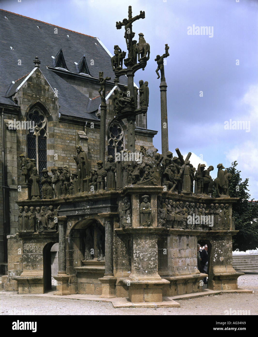 geography / travel, France, Plougastel-Daoulas, monuments, calvary ...