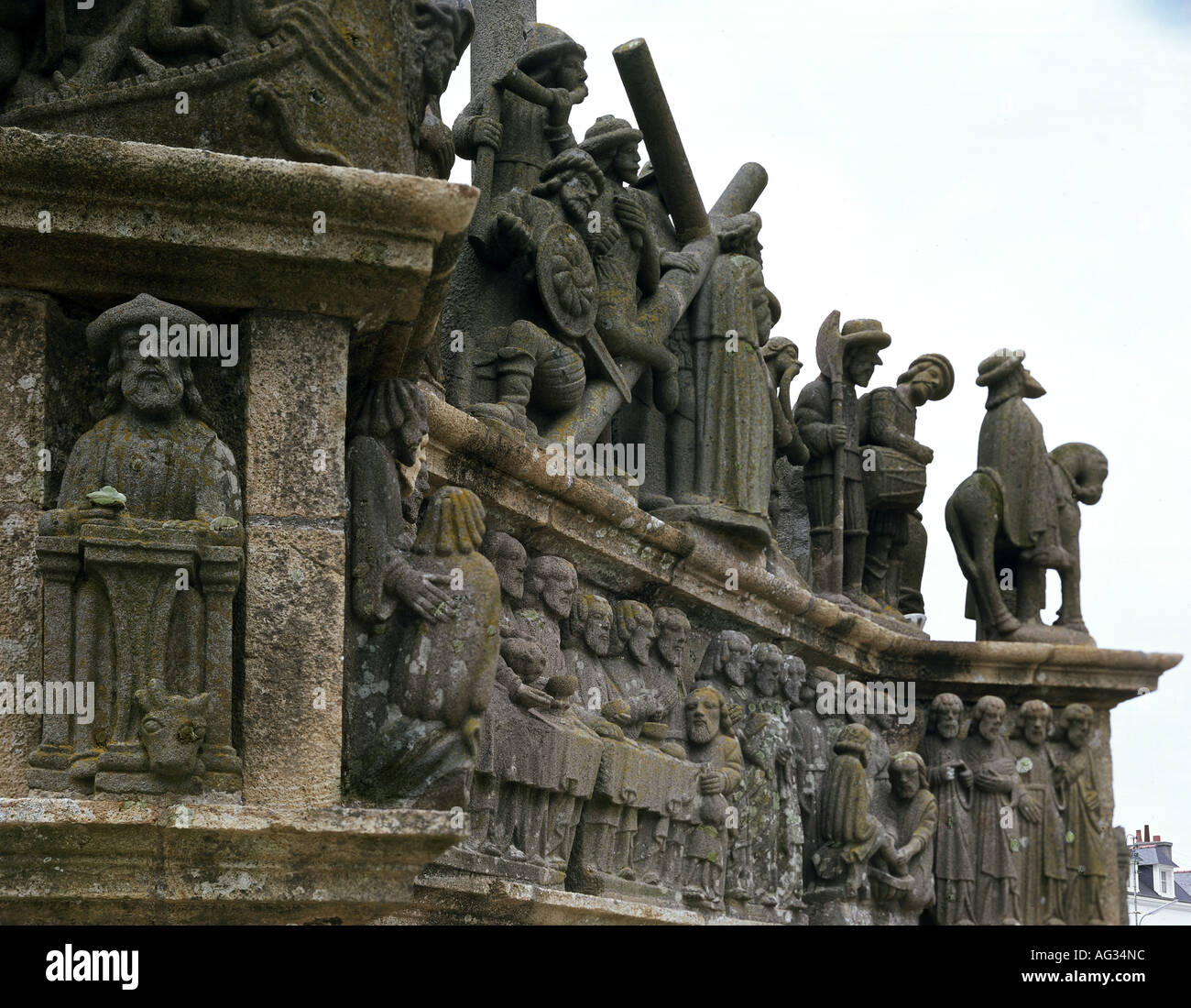 geography / travel, France, Plougastel-Daoulas, monuments, calvary ...