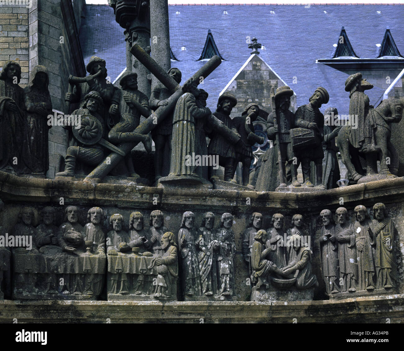 geography / travel, France, Plougastel-Daoulas, monuments, calvary ...