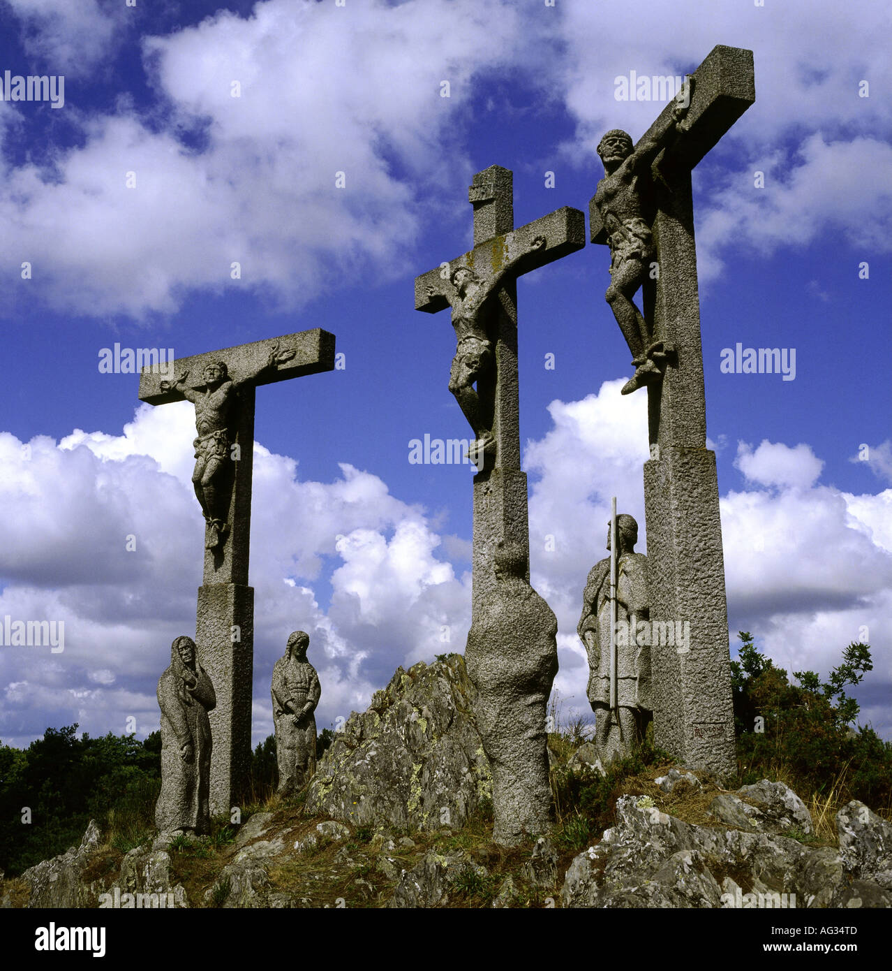 geography / travel, France, Callac, monuments, calvary, detail ...