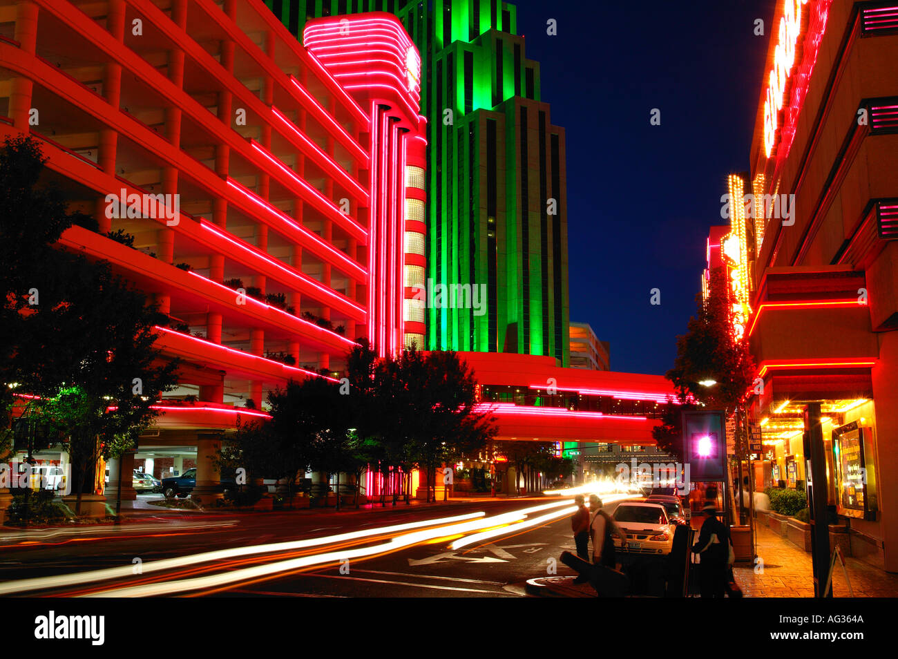 Colorful buildings in downtown Reno Nevada Stock Photo - Alamy