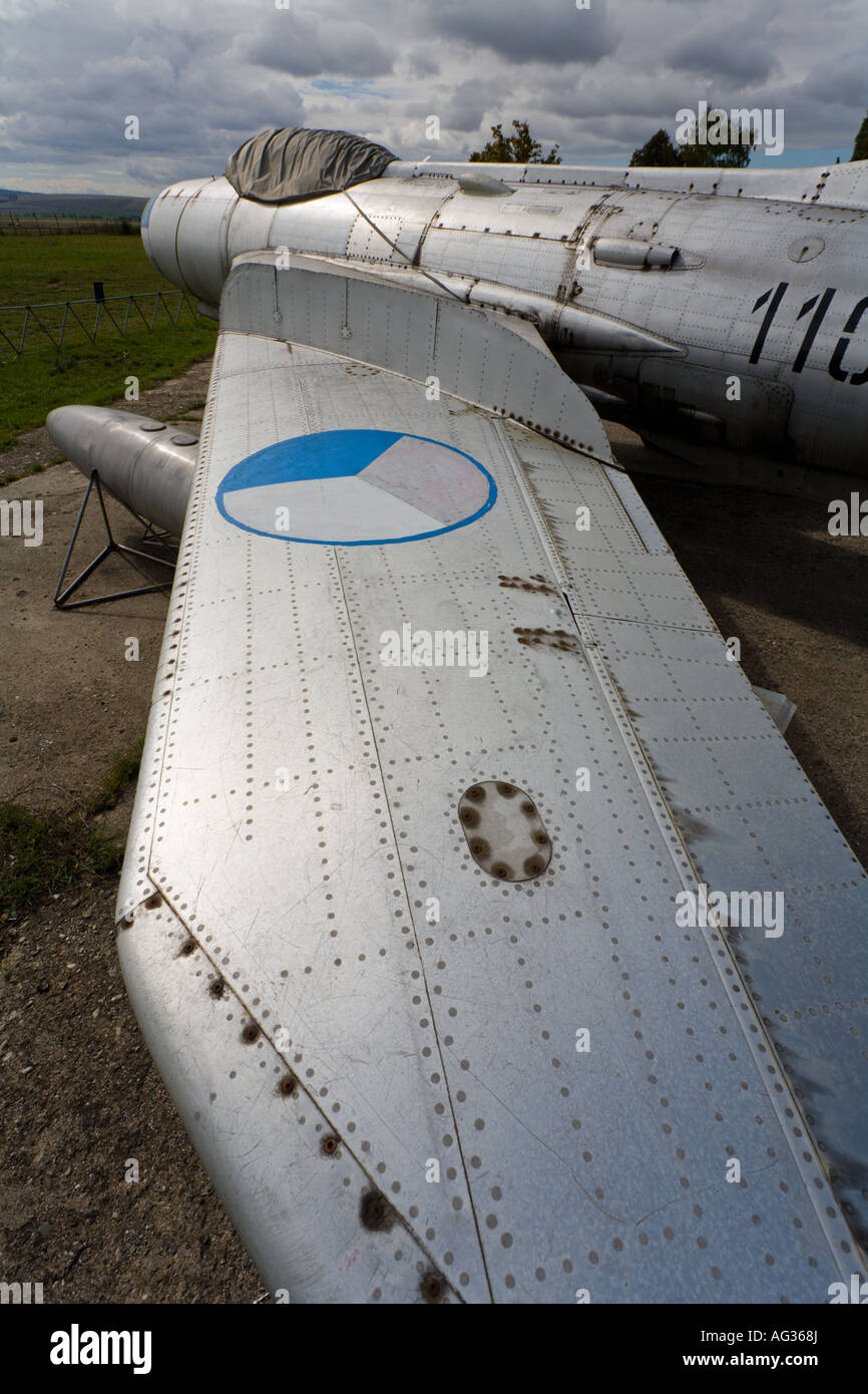 Duralumin airframe on retired Mikoyan-Gurevich MiG-19PM aircraft, ex ...