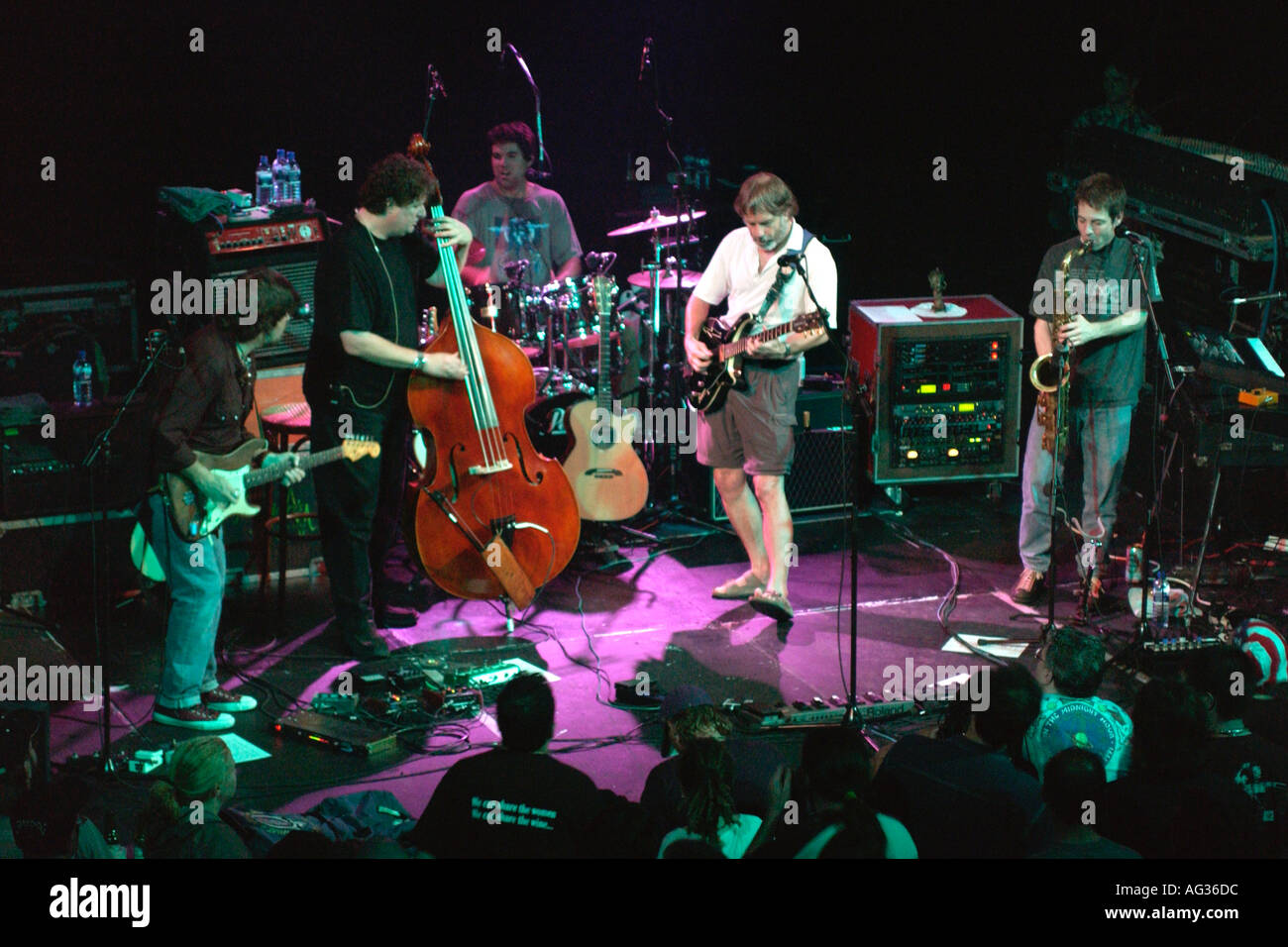 Bob Weir formerly of the Grateful Dead playing on stage with his band ...