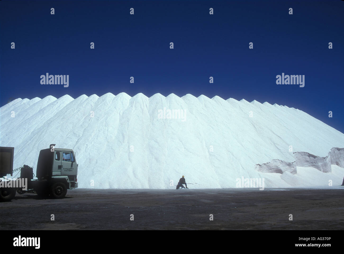 Huge salt heap, Walvis Bay, Namibia Stock Photo - Alamy