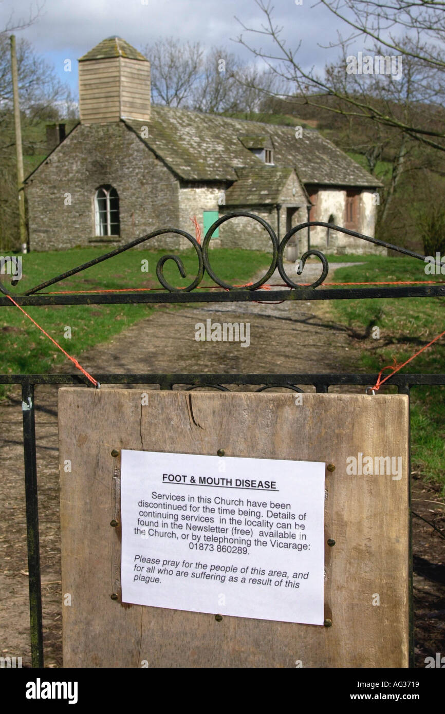 Craswall Church closed during the 2001 foot and mouth outbreak ...
