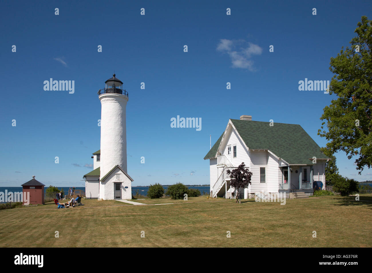 Historic Tibbetts Point Lighthouse in Capr Vincent at Lake Ontario and ...