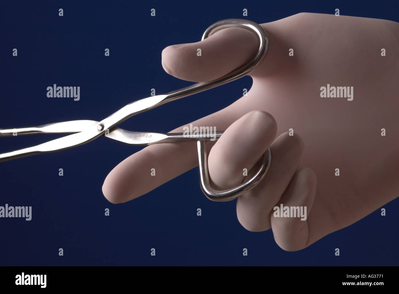 doctor s gloved hand holding instrument during surgery Stock Photo - Alamy